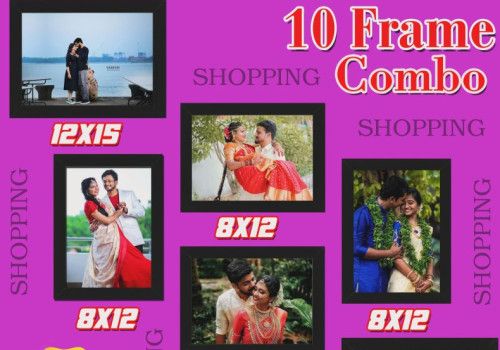 Printed Polished Plastic 10 Photo Frames Combo for Wedding Gallery ...