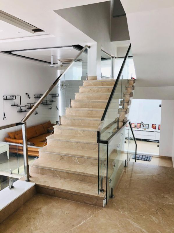 JSW 316 Stainless Steel Glass Railing, Position : Deck, Balcony, Stairs ...
