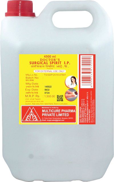 4500ml Doctors Surgical Spirit IP at Rs 1,500 / Can in Bangalore - ID: 7480081