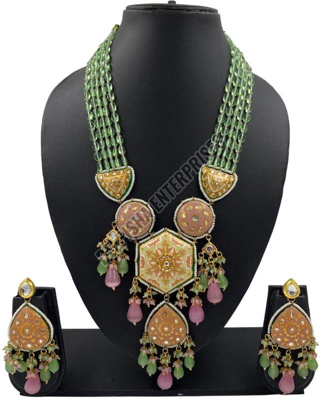 Long Meenakari Necklace Set, Color : Multicolor at Rs 2000 in Gurugram ...
