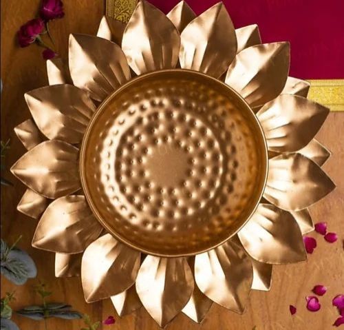 Decorative Round Lotus Shape Metal Urli For Decoration Purpose at Rs ...
