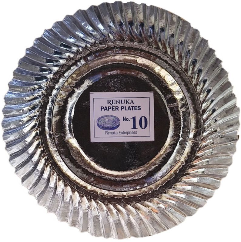 No.10 Disposable Silver Paper Plate For Event, Nasta, Party at Rs 25 in ...