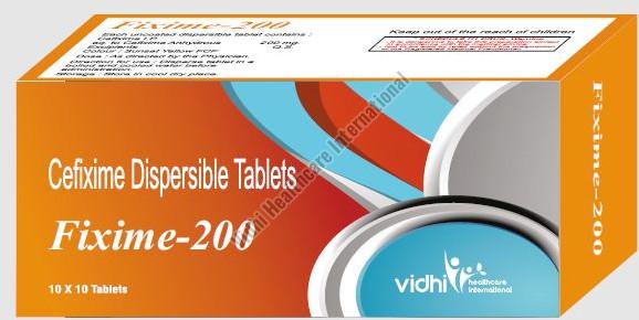 Fixime-200 Cefixime Dispersible Tablets, Grade Standard : Medicine ...