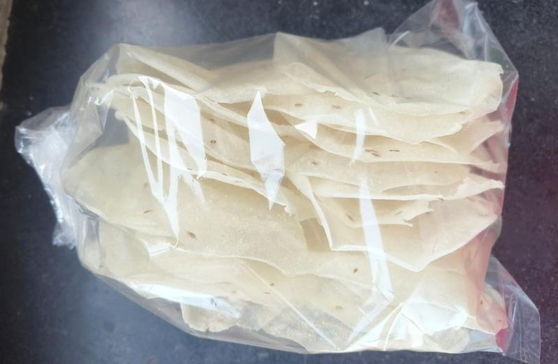 Salt & Cumin Seeds Handmade Rice Papad, Color : White, Taste : Salty ...