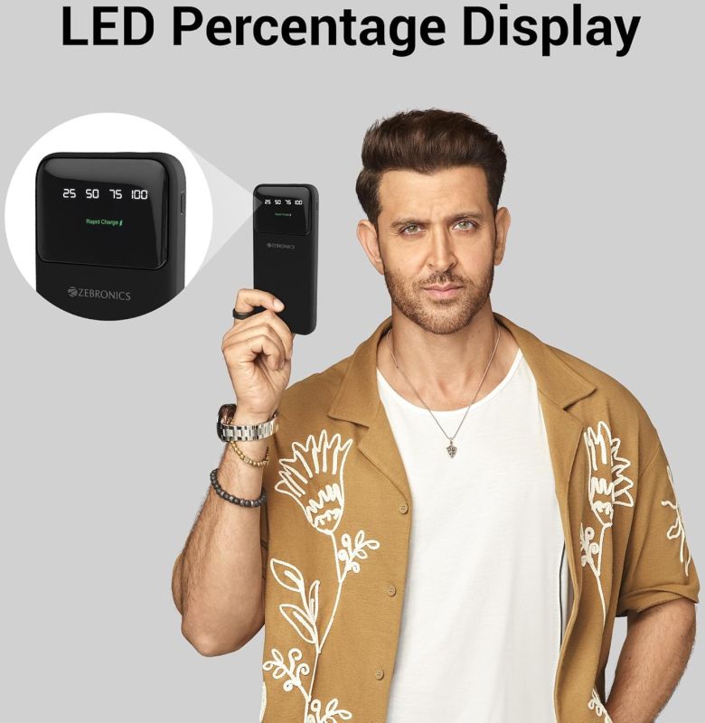 Zebronics MW60 Power Bank 10000 mAh, Color : White, Black at Rs 2399 in ...