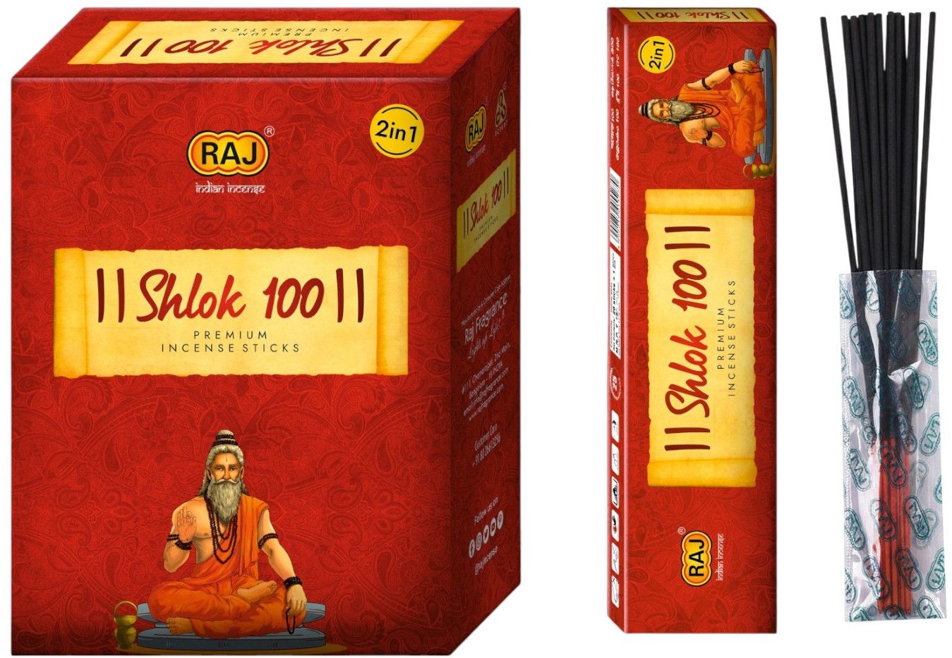 Raj Charcoal Shlok 100 Incense Sticks 8 Inch at Rs 180 in Bangalore ...