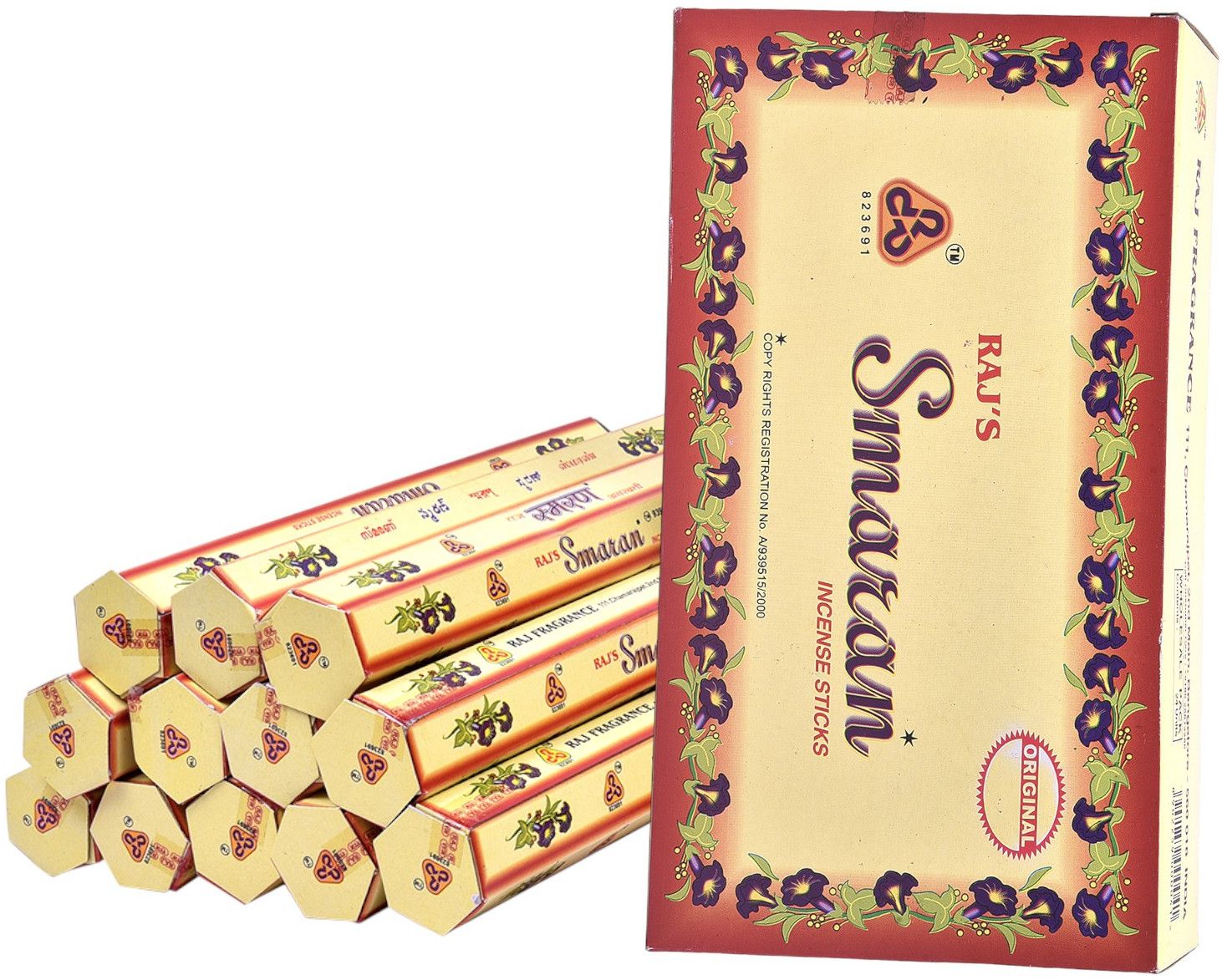 Charcoal Smaran Hexagon Incense Sticks, Brand Name : Raj 8 Inch at Rs ...