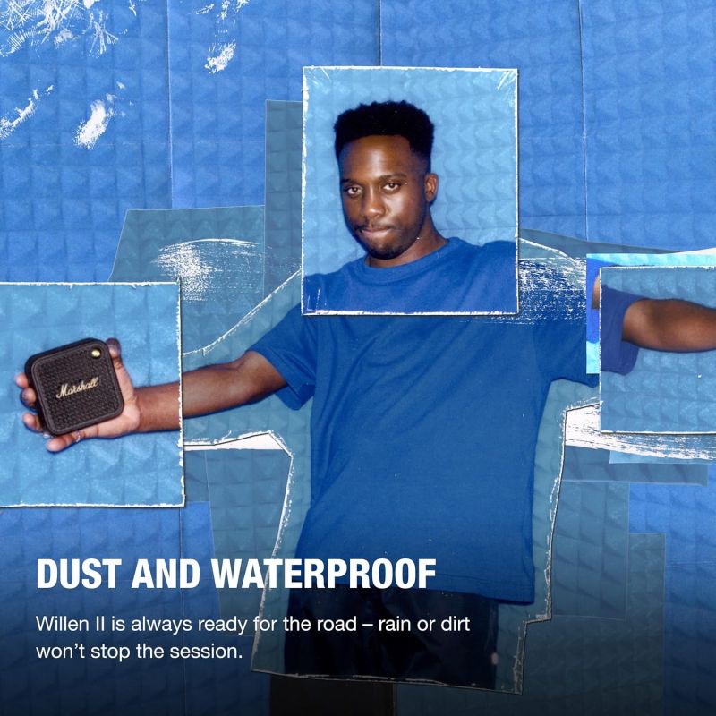 Battery Marshall Willen II Portable Bluetooth Speaker, Color : Black at ...