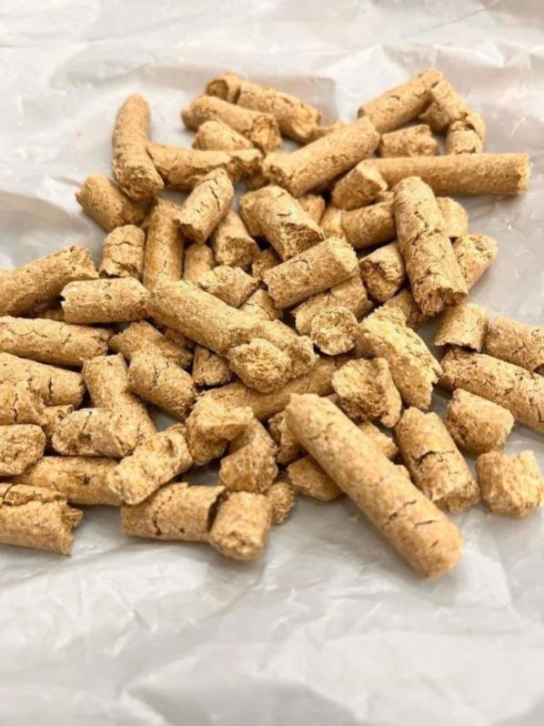 Wooden Mustard Husk Biomass Pellet, Shape : Cylindrical For Industrial ...