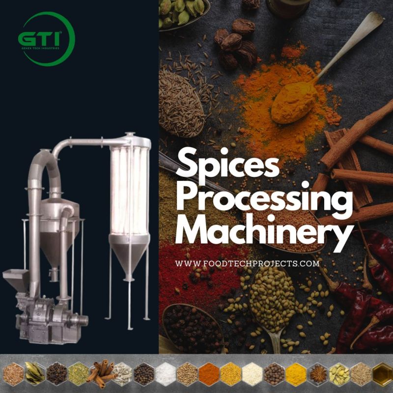 GTI MS/SS Semi Automatic Spices Processing Machinery, Power : 6-9kw at ...