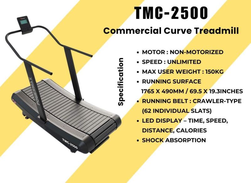 Tmc 2500 Curved Commercial Treadmill at Best Price in Patna - ID: 7977477