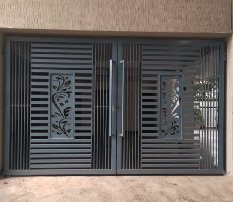 Polished 10 Feet Double Mild Steel Gate, Color : Silver at Rs 80 in ...