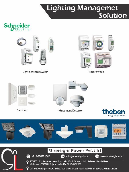 Lighting management system, Brand : Schneider, Theben - Shree Light ...