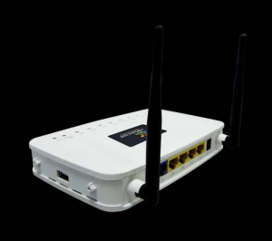 Black LAN Router, Connectivity Type : Wired, Wireless or Wi-Fi, USB at ...