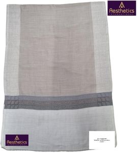 Plain Silk Designer Multi Self Border Stoles, Color : Multicolor at ...