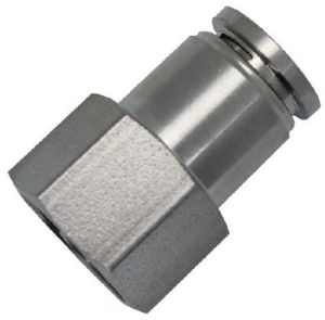 Nickel Plated Brass Push In Female Connector, Color : Grey at Rs 220 in ...